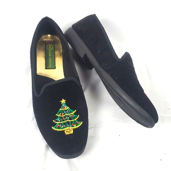 Vintage | Shoes | Vintage Basic Editions Velvet Christmas Tree Loafers ...